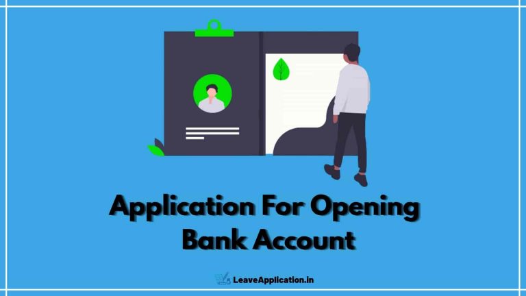 Application For Opening Bank Account (12+ Samples)